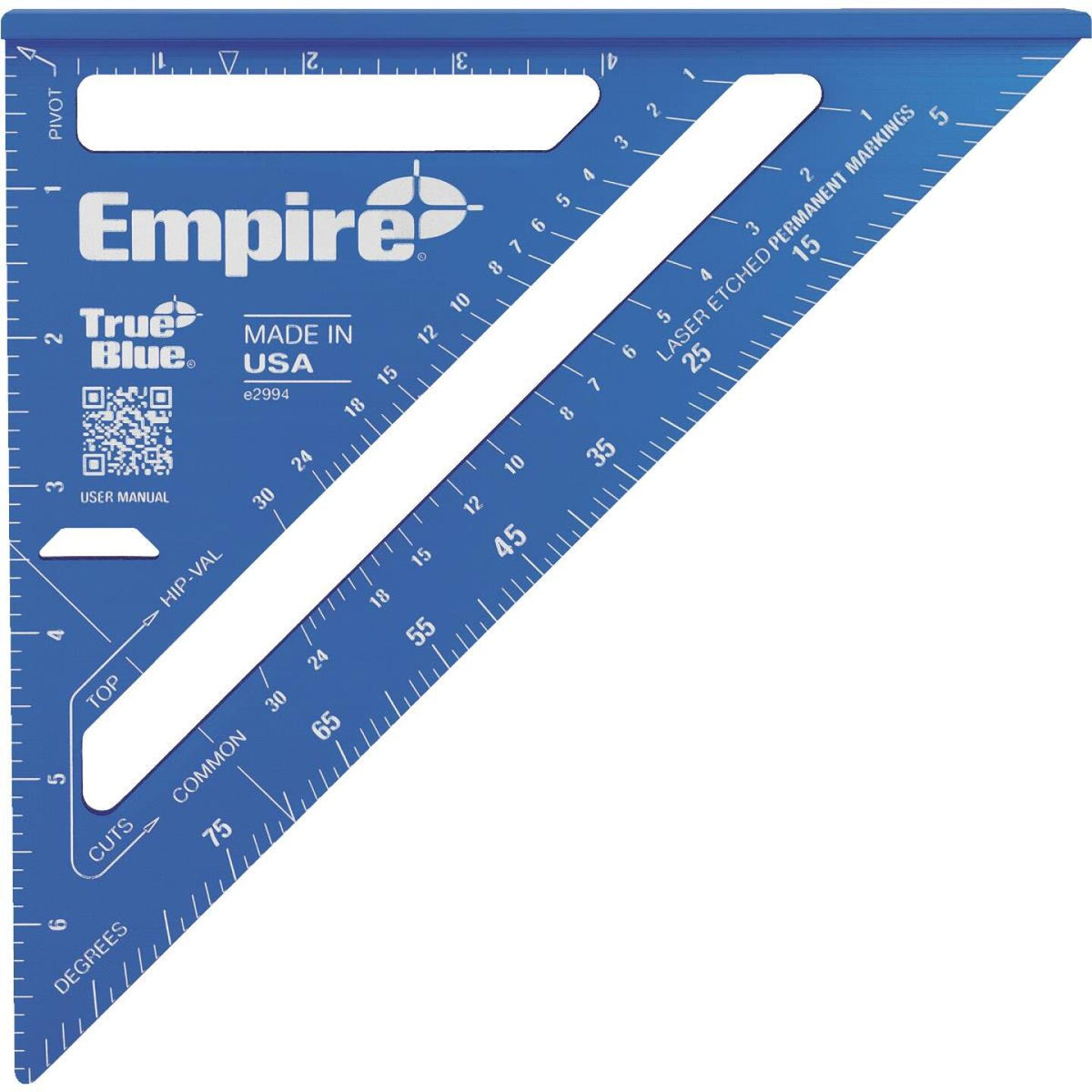 Empire True Blue 7 In. Aluminum Laser Etched Rafter Square ...